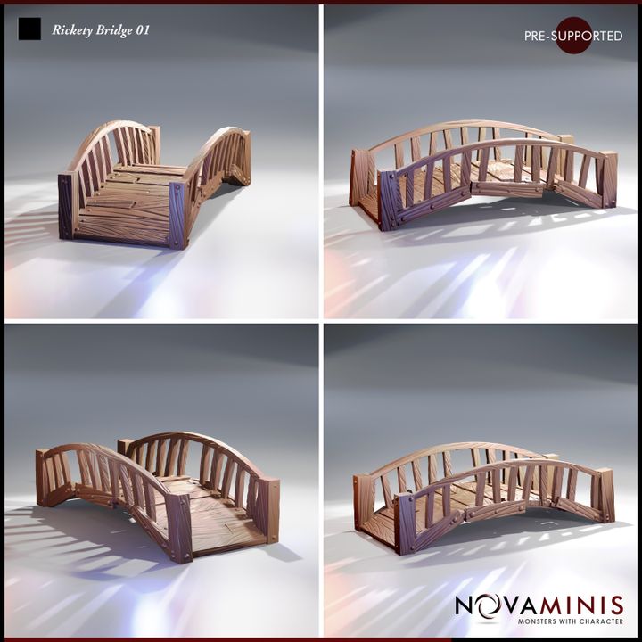 3D Printable Rickety Bridge 01 by NOVAMINIS